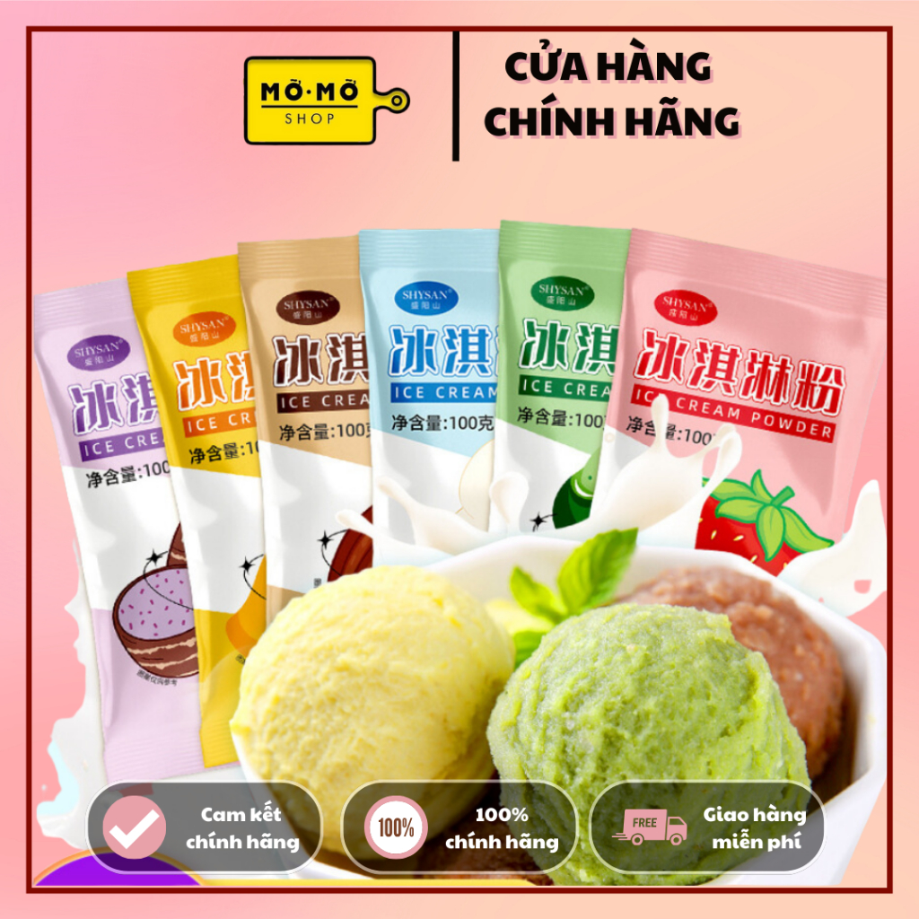 Bột Làm Kem 6 Vị Không Cần Dùng Máy,Bột Làm Kem Thơm Ngon, Hấp Dẫn, Dễ ...