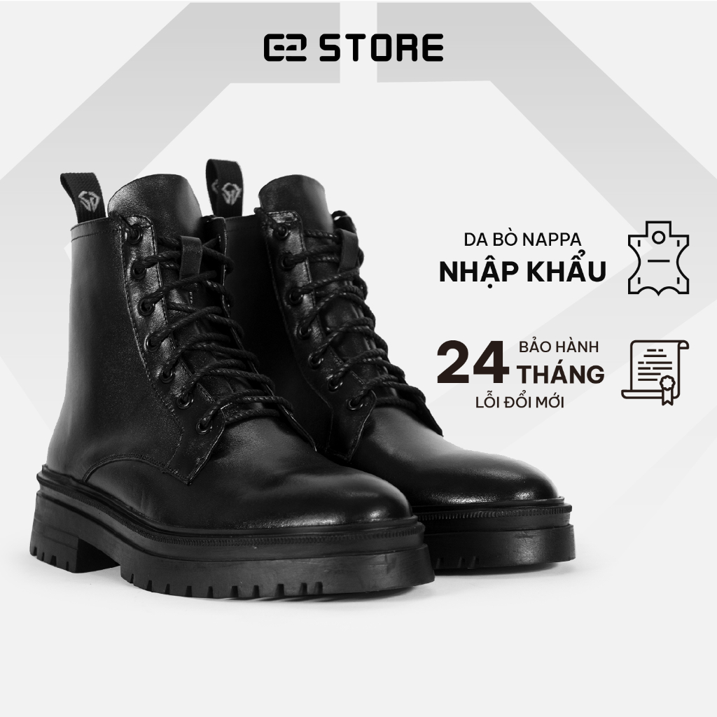 Giày da nam G2 Combat Boot kiểu boot cao cổ nam chiến binh độn đế tăng ...