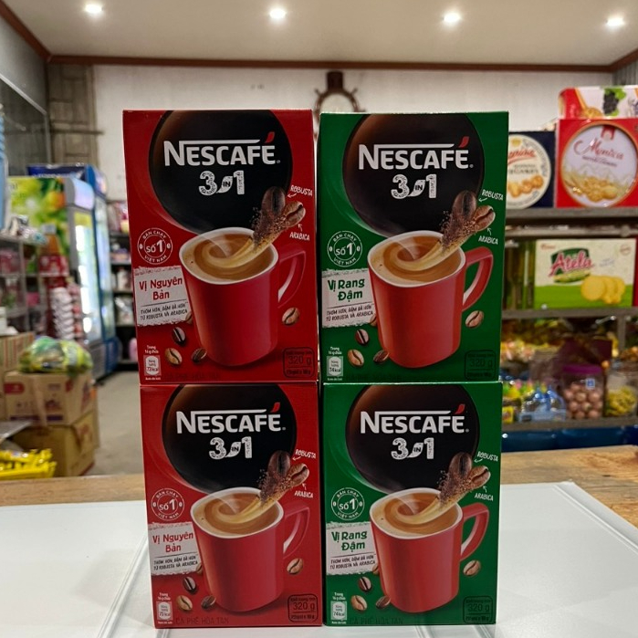 CÀ PHÊ HOÀ TAN NESCAFE 3 IN 1 HỘP 340G (20 GÓI) VỊ NGUYÊN BẢN/ VỊ RANG ĐẬM | Shopee Việt Nam