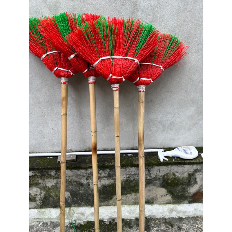Chổi chiếu quét sân, chổi nhựa quét sân siêu bền cán dài 1,2 mét (tặng ...