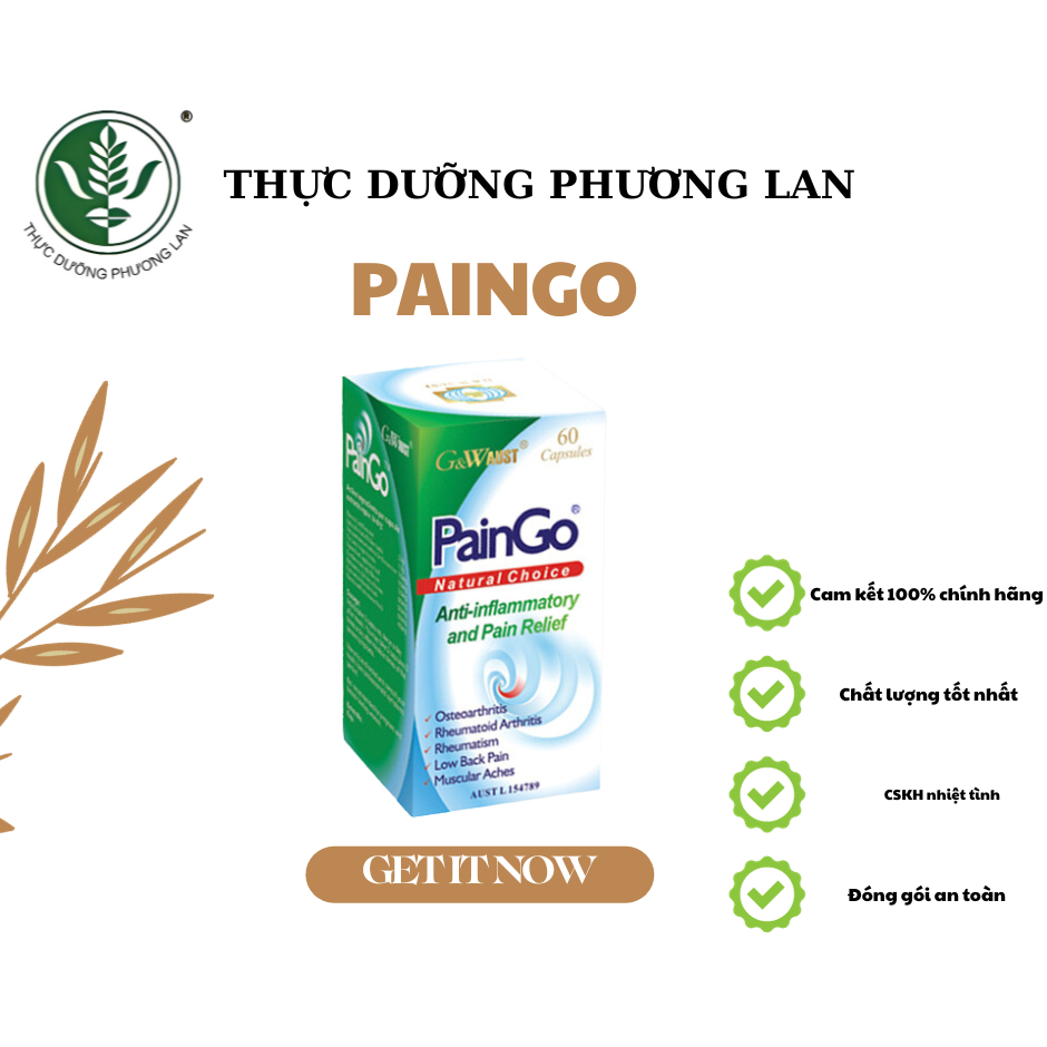 Paingo - Giảm Đau Nhức, Thoái Hoá Khớp ( 1 Hộp / 60 viên ) | Shopee ...