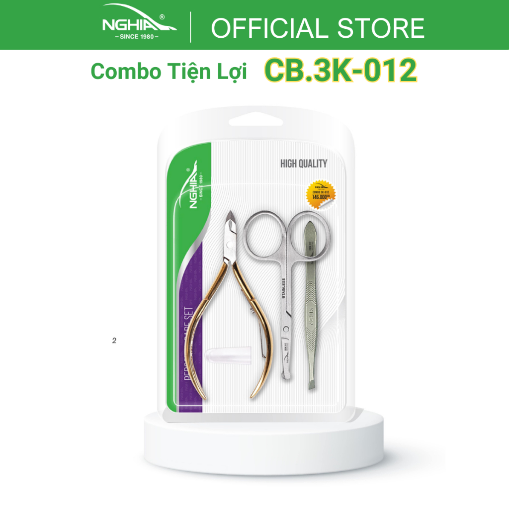 Combo 3 Sản Phẩm KỀM NGHĨA CB.3K-012 (Kéo Cắt Tỉa Lông Mũi-Kềm Da-Nhíp) | Shopee Việt Nam