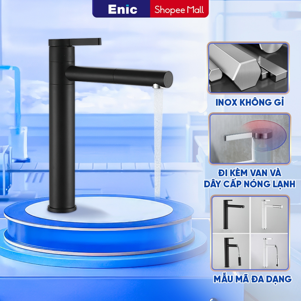 Vòi nước lavabo Enic - chất liệu inox không gỉ, chịu nhiệt cao ...