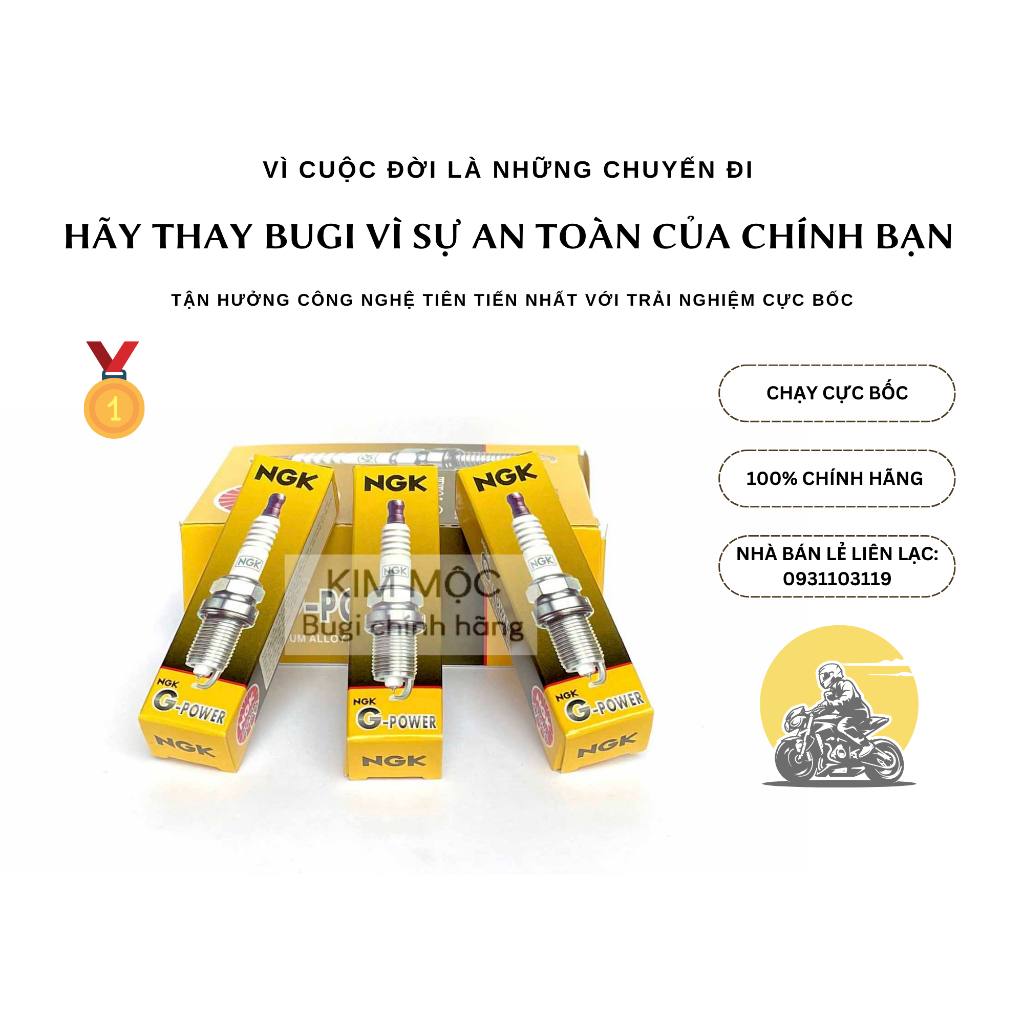 [NGK CHÍNH HÃNG 100%] - Bugi NGK dòng BẠCH KIM cho xe máy | Shopee Việt Nam