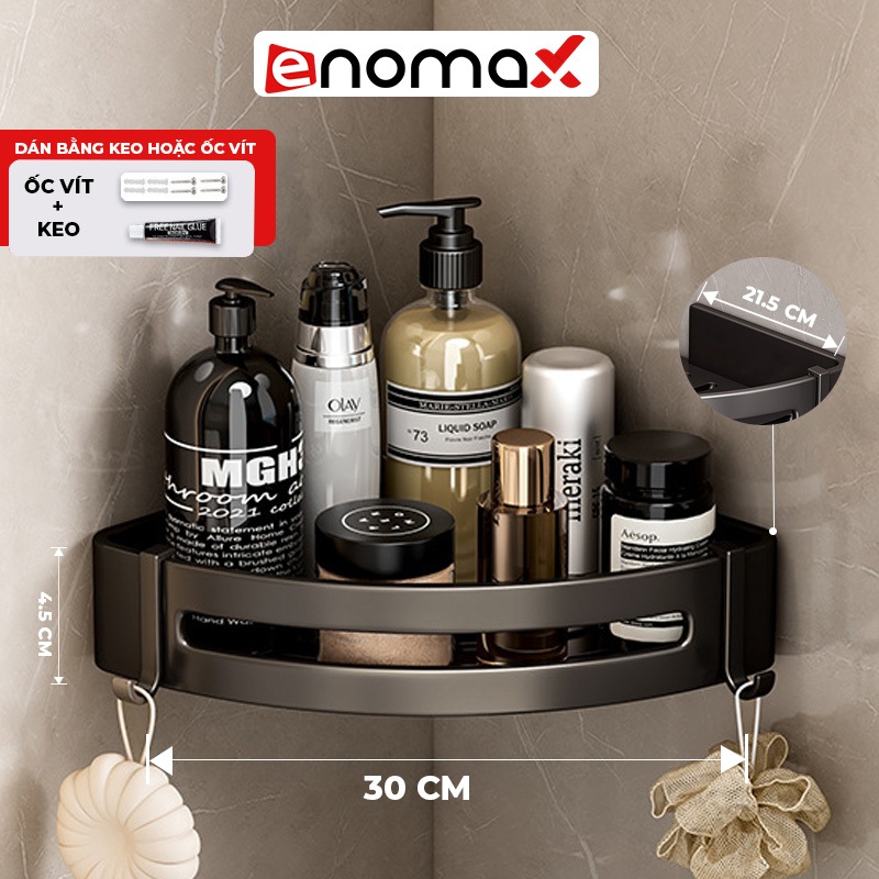 Kệ nhà tắm Enomax để đồ phòng tắm đa năng tiện lợi treo tường, đựng mỹ ...