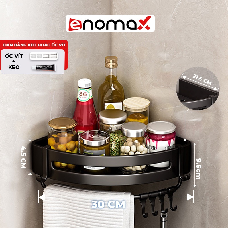 Kệ nhà tắm Enomax để đồ phòng tắm đa năng tiện lợi treo tường, đựng mỹ ...