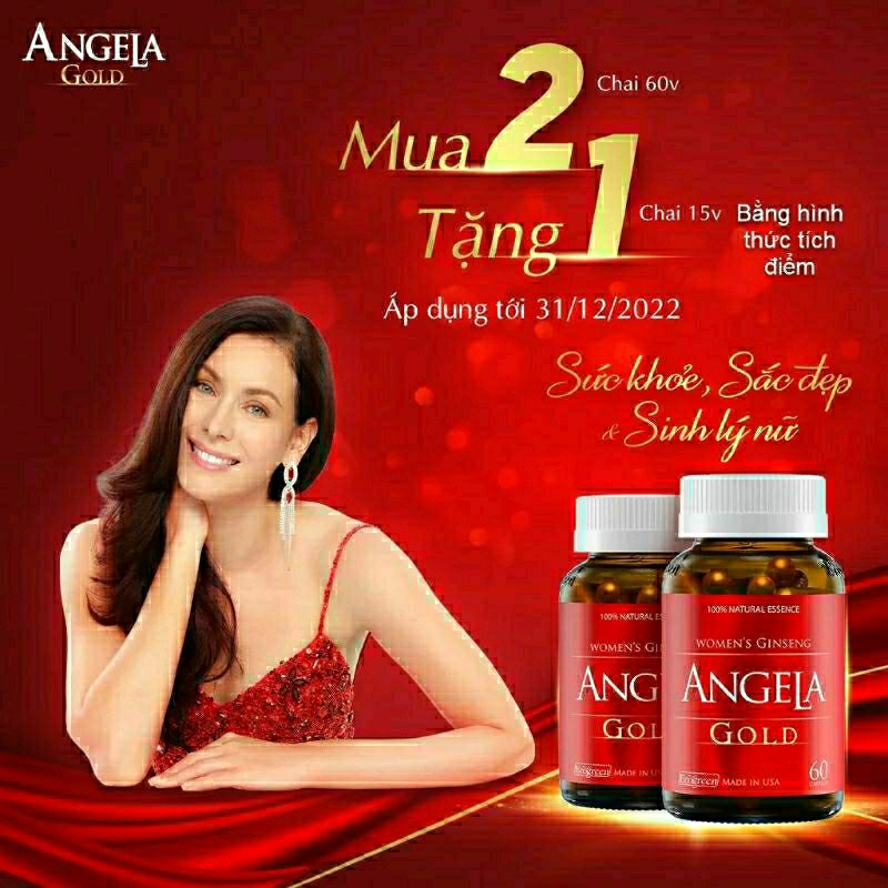 VIÊN UỐNG SÂM ANGELA GOLD 60V GIÚP TĂNG CƯỜNG SỨC KHỎE SẮC ĐẸP SINH LÝ ...