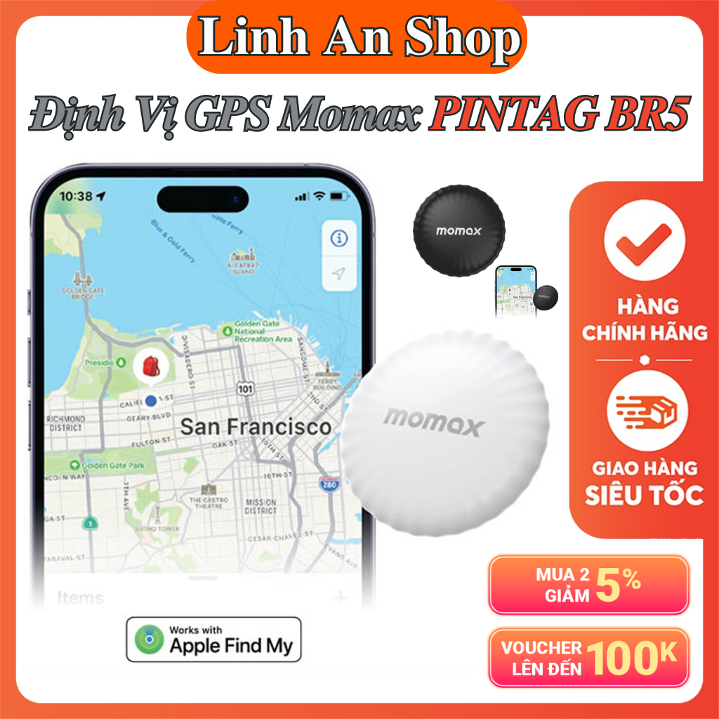 Thiết Bị Định Vị GPS Momax PINTAG BR5 - Giúp Theo Dõi Ô Tô, Xe Máy, Trẻ ...