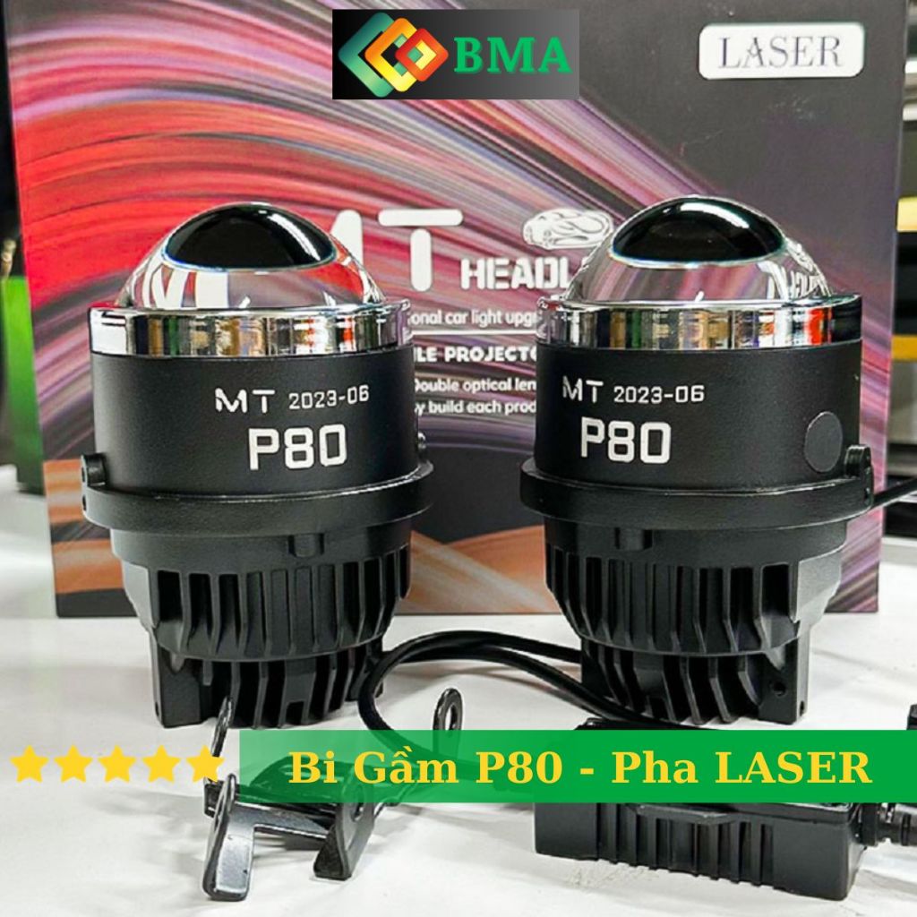 Đèn Bi Gầm 3.0 P80 - 50W 12 24V DC 3 Màu Pha Màn Chập, Chống Nước IP68 ...