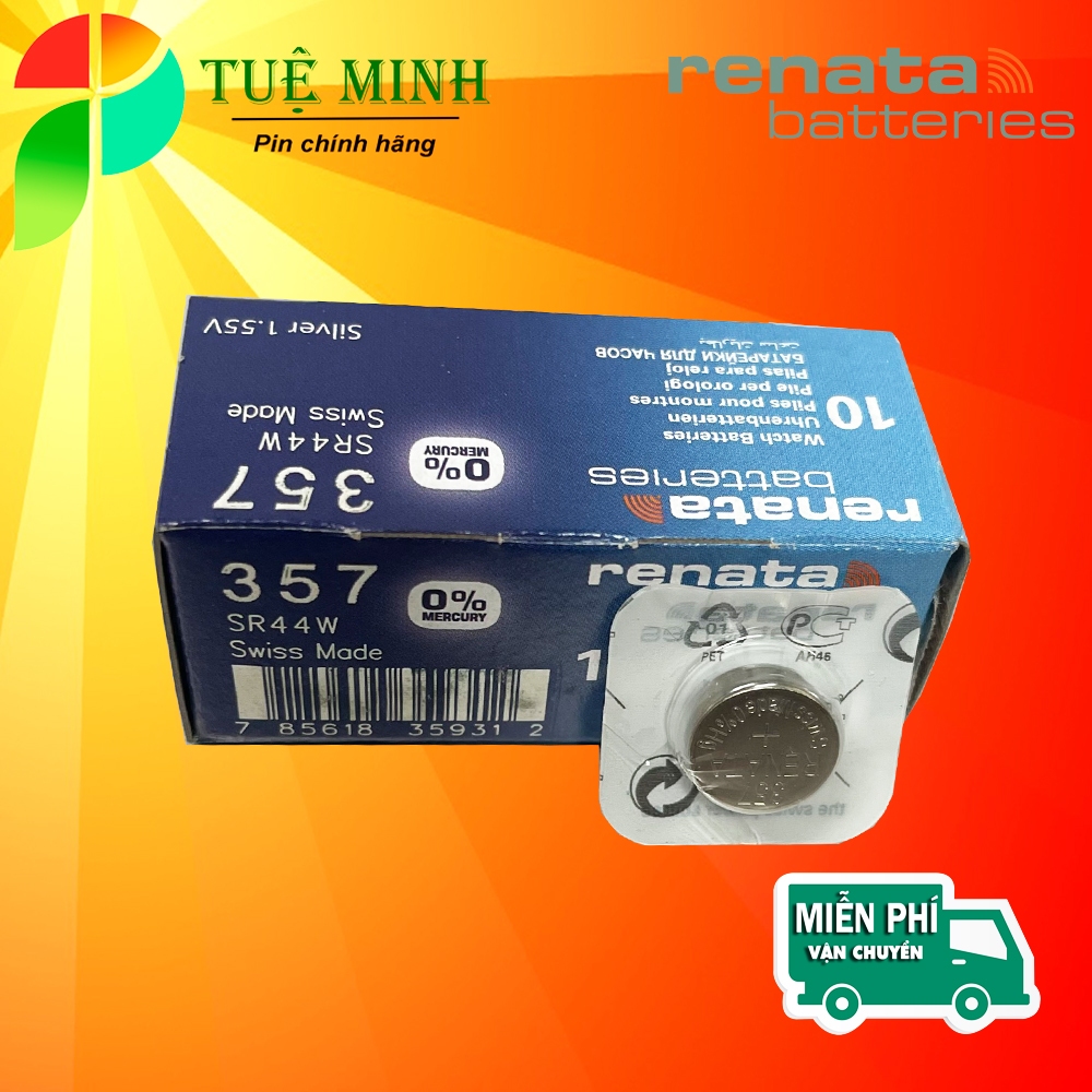 Pin SR44SW renata, renata SR44SW / 357 / 1.55V chuyên dùng cho thước ...