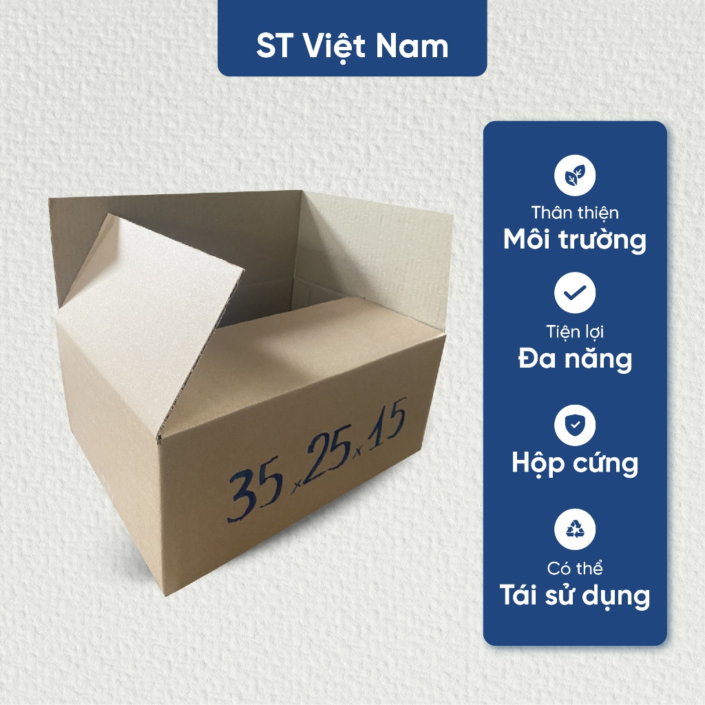 Hộp carton shipcod combo 10 hộp nhiều kích cỡ giá tốt, đóng hàng hóa ...