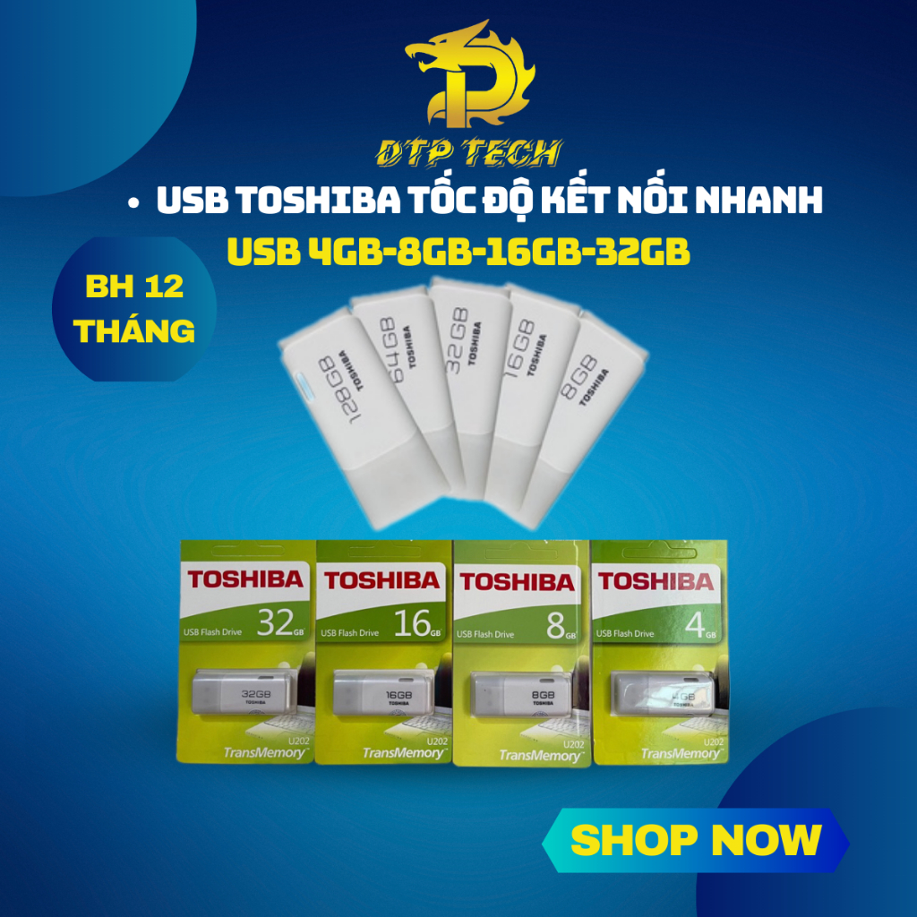 USB TOSHIBA 4GB/8GB/16GB/32GB/64GB CHÍNH HÃNG TEM FPT TỐC ĐỘ KẾT NỐI ...
