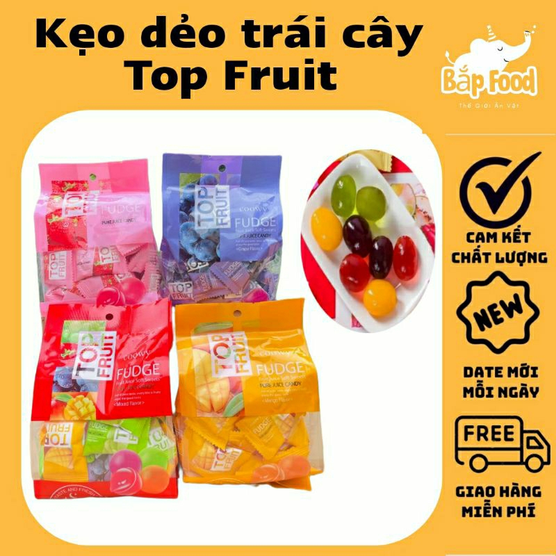Kẹo dẻo trái cây Top Fruit Coowy túi 320g | Bắp Food | Shopee Việt Nam