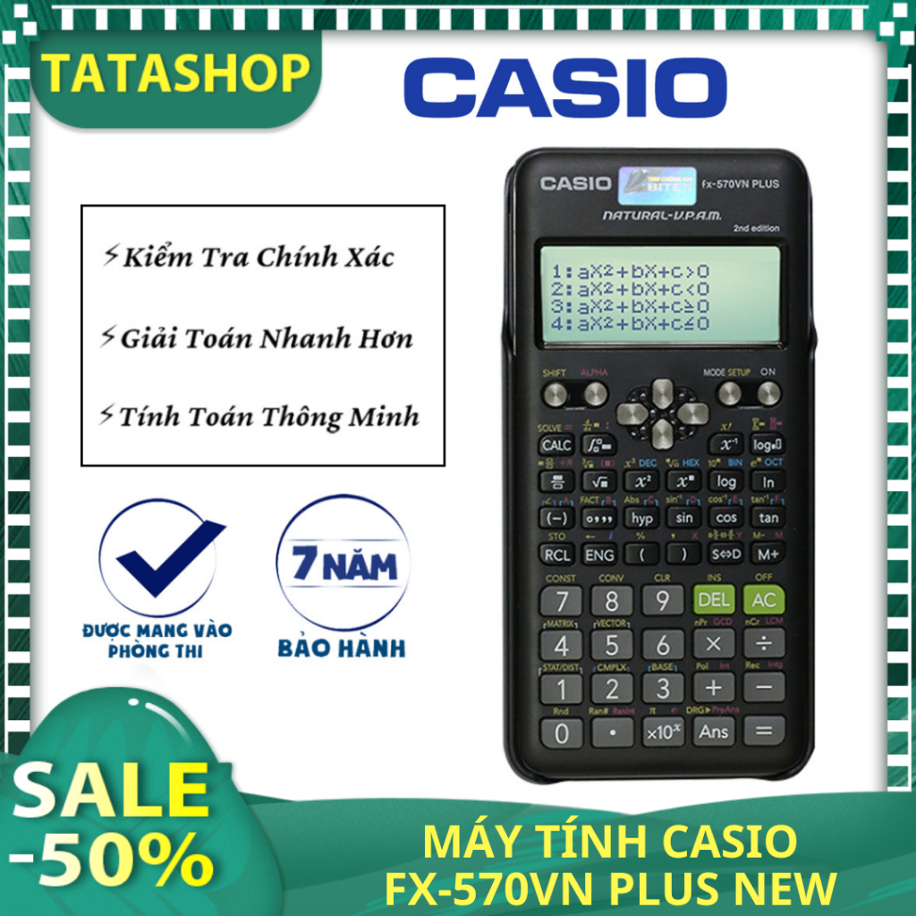 Máy tính casio FX-570VN Plus New, chức năng tính toán vượt trội, tốc độ ...