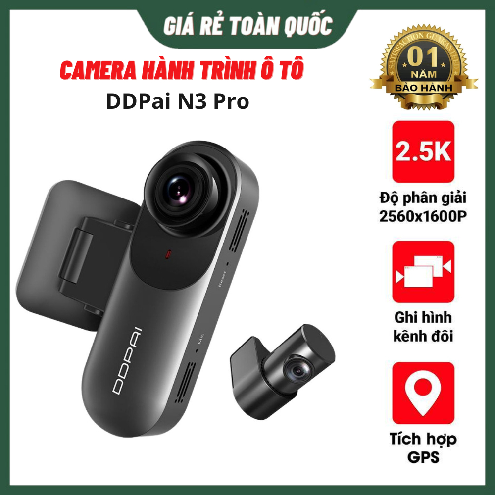 Camera Hành Trình Ô tô DDPai mini pro / N3 Pro GPS Độ phân giải 1600P ...