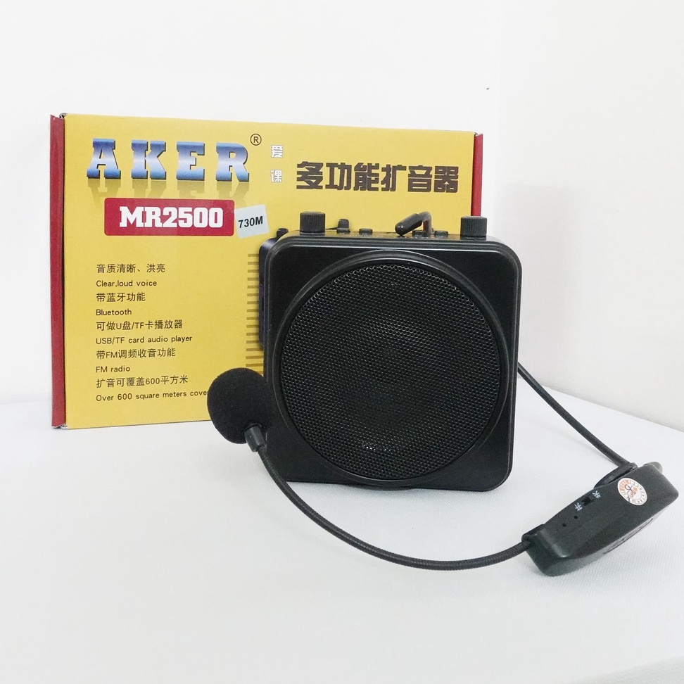 Máy trợ giảng không dây AKER MR2500 kết nối Bluetooth, mic thu âm to rõ ...