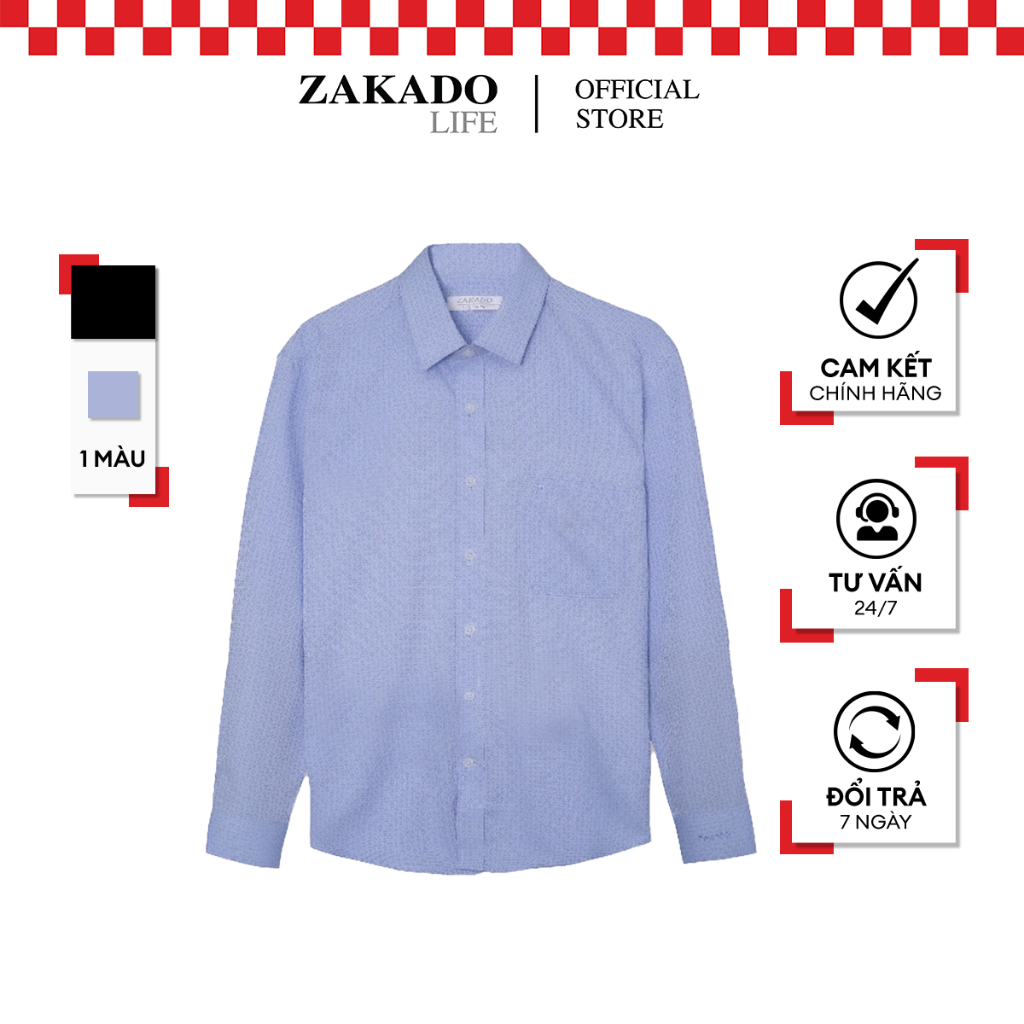 Áo sơ mi Nam ZAKADO, Chuẩn Form Regular Fit, Mềm mịn, thoáng mát, Trẻ ...