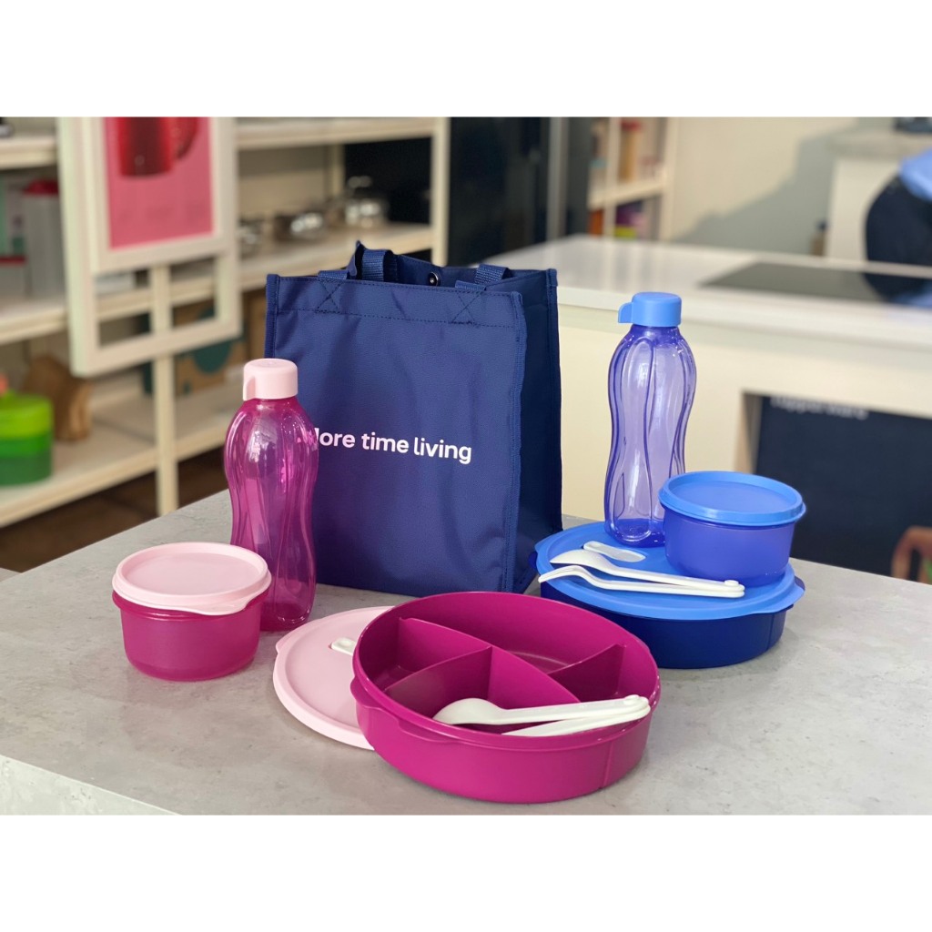 Bộ hộp cơm và bình nước Tupperware Fit to Go (Có kèm túi xách) | Shopee ...