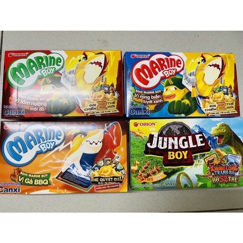 Bánh Marine Boy, Jungle Boy vị phô mai, rong biển, tôm nướng, gà BBQ ...