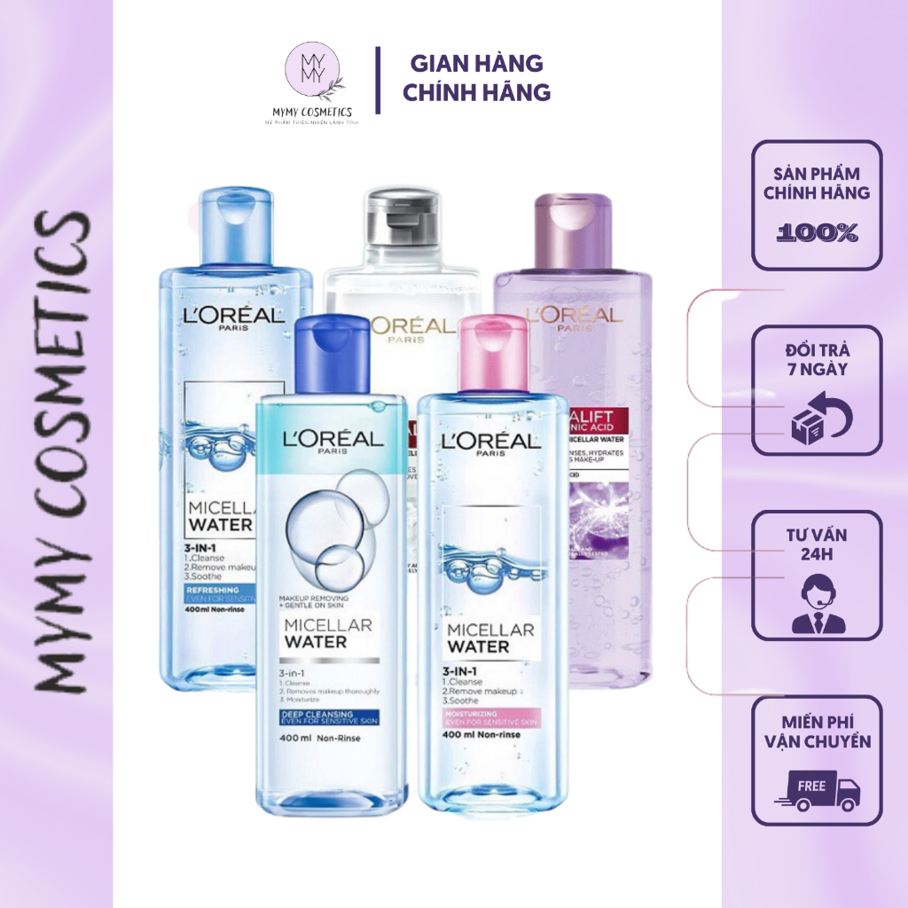 Nước Tẩy Trang L'Oreal Paris 3in1 Micellar Water 400ml | Shopee Việt Nam