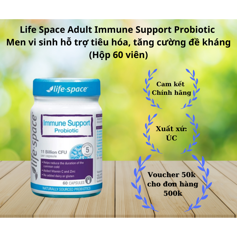 Life Space Adult Immune Support Probiotic Men vi sinh hỗ trợ tiêu hóa ...