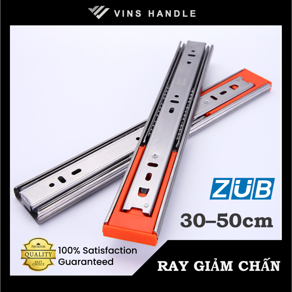 [ Hàng Đẹp ] RAY BI 3 TẦNG GIẢM CHẤN - Bản 45mm - Bộ 2 thanh ray trượt ...