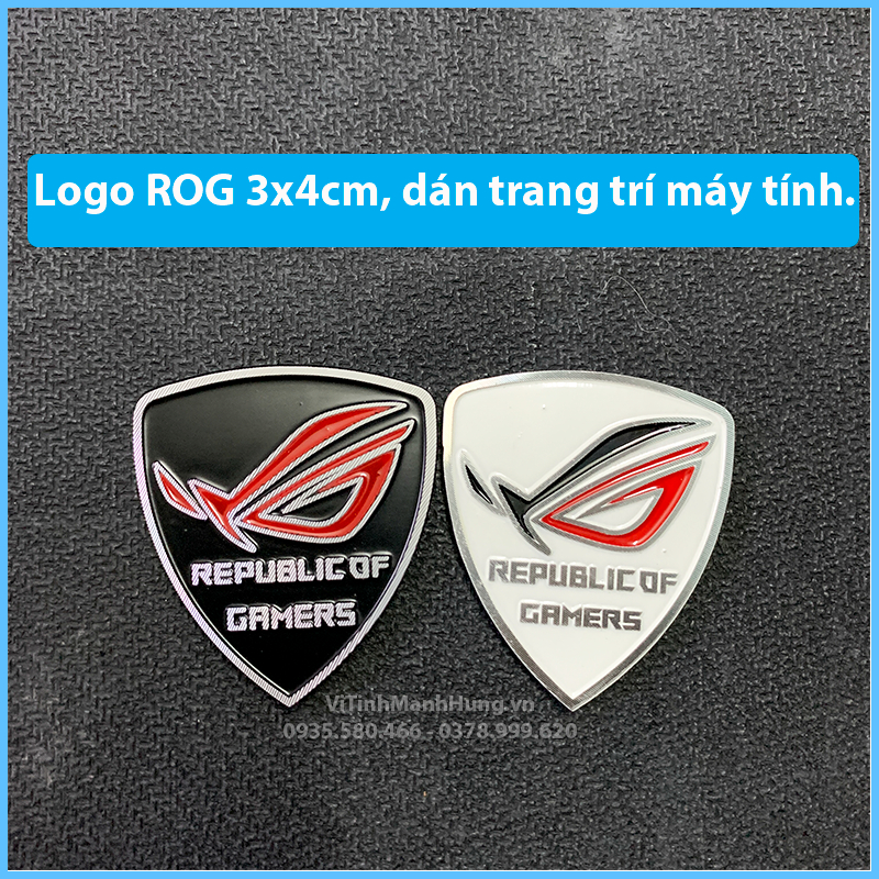 Logo ROG 3x4cm, dán trang trí máy tính. | Shopee Việt Nam
