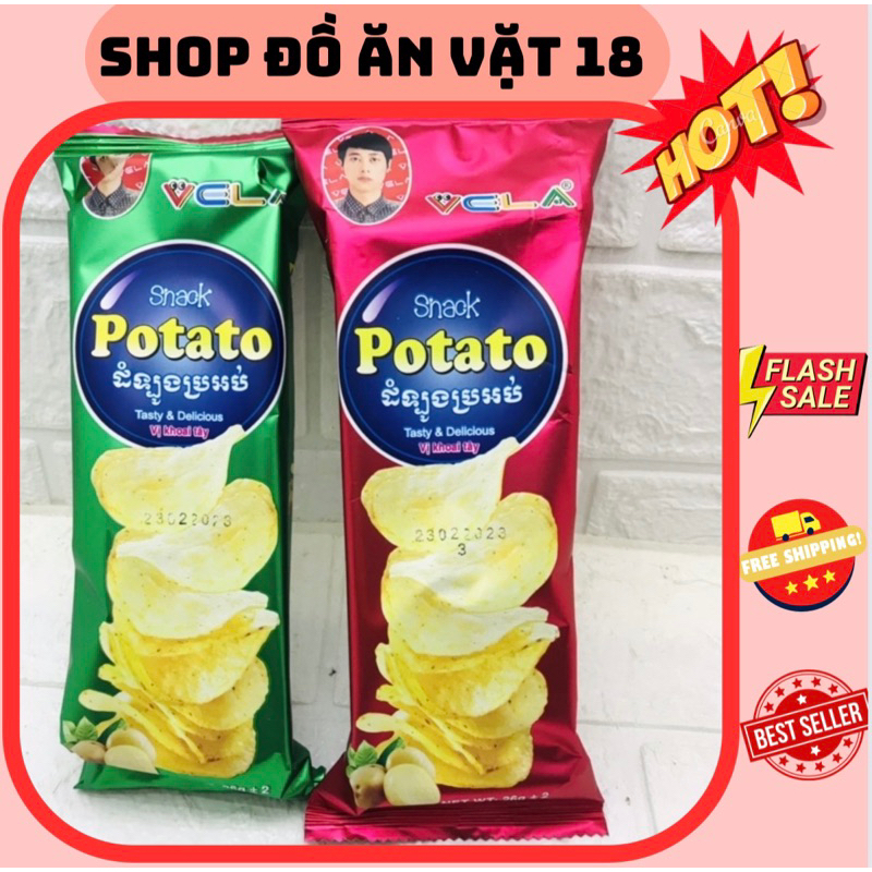 Snack Potato Khoai Tây Vela Giòn Tan , Bim Bim Khoai Tây( gói 25g ...
