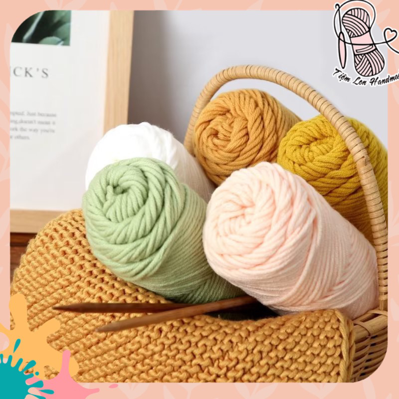 Len cotton ống, len cotton love cuộn 100gram | Shopee Việt Nam