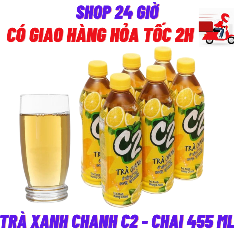 Trà Xanh C2 Vị Chanh 1 Lốc 6 Chai 455ml | Shopee Việt Nam
