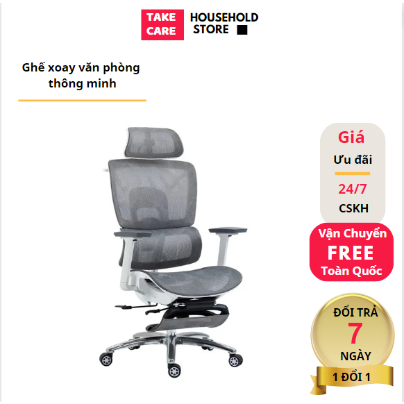 Ghế xoay văn phòng Ghế Văn Phòng Công Thái Học Kirata K80G Bảo Vệ Cột Sống ; Ghế gaming thoáng ...