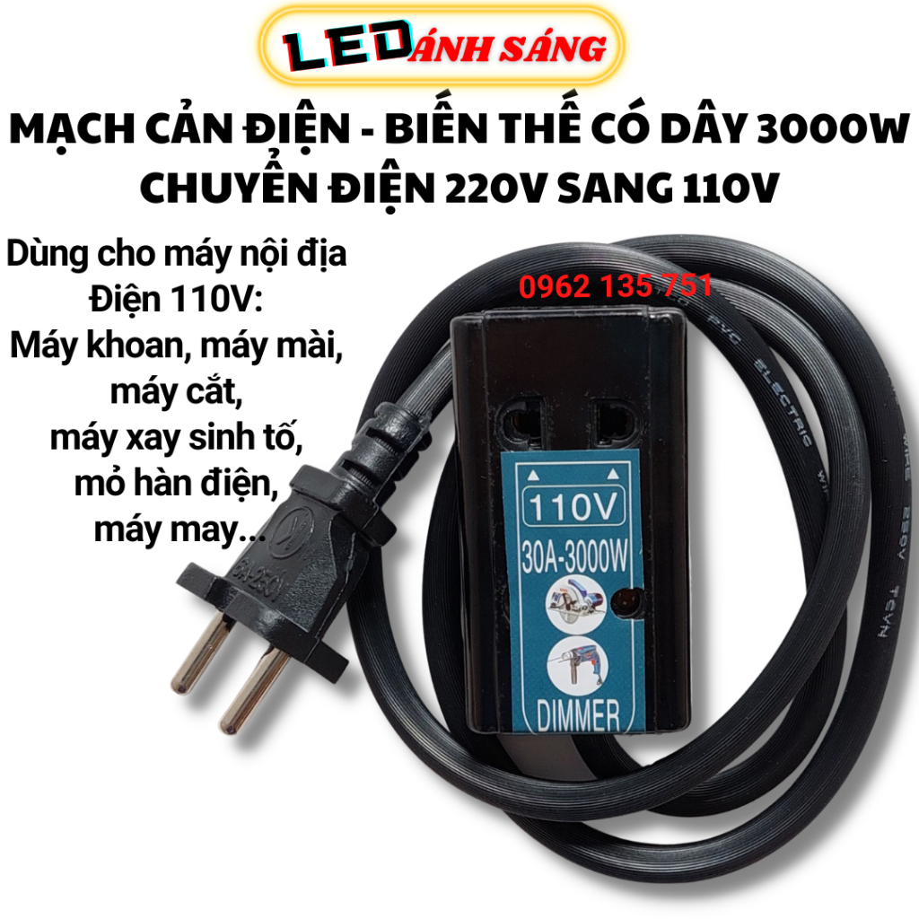Bộ chuyển đổi nguồn 220v sang 110v dùng cho máy hàn, máy cắt, máy xay sinh tố | Shopee Việt Nam