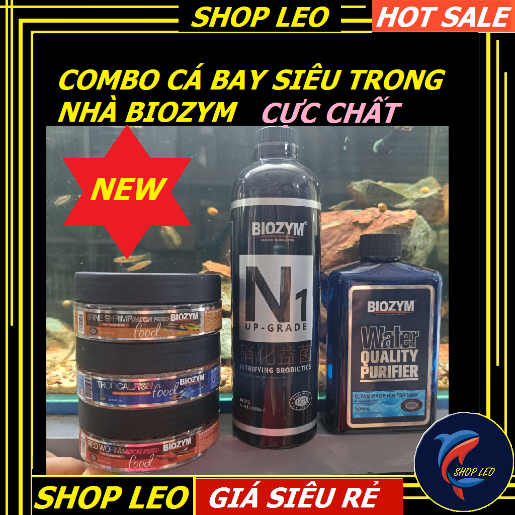 Combo Cá bay BIOZYM (vi sinh N1 và làm trong nước nhanh chóng), kèm thức ăn BioZym cực chất ...