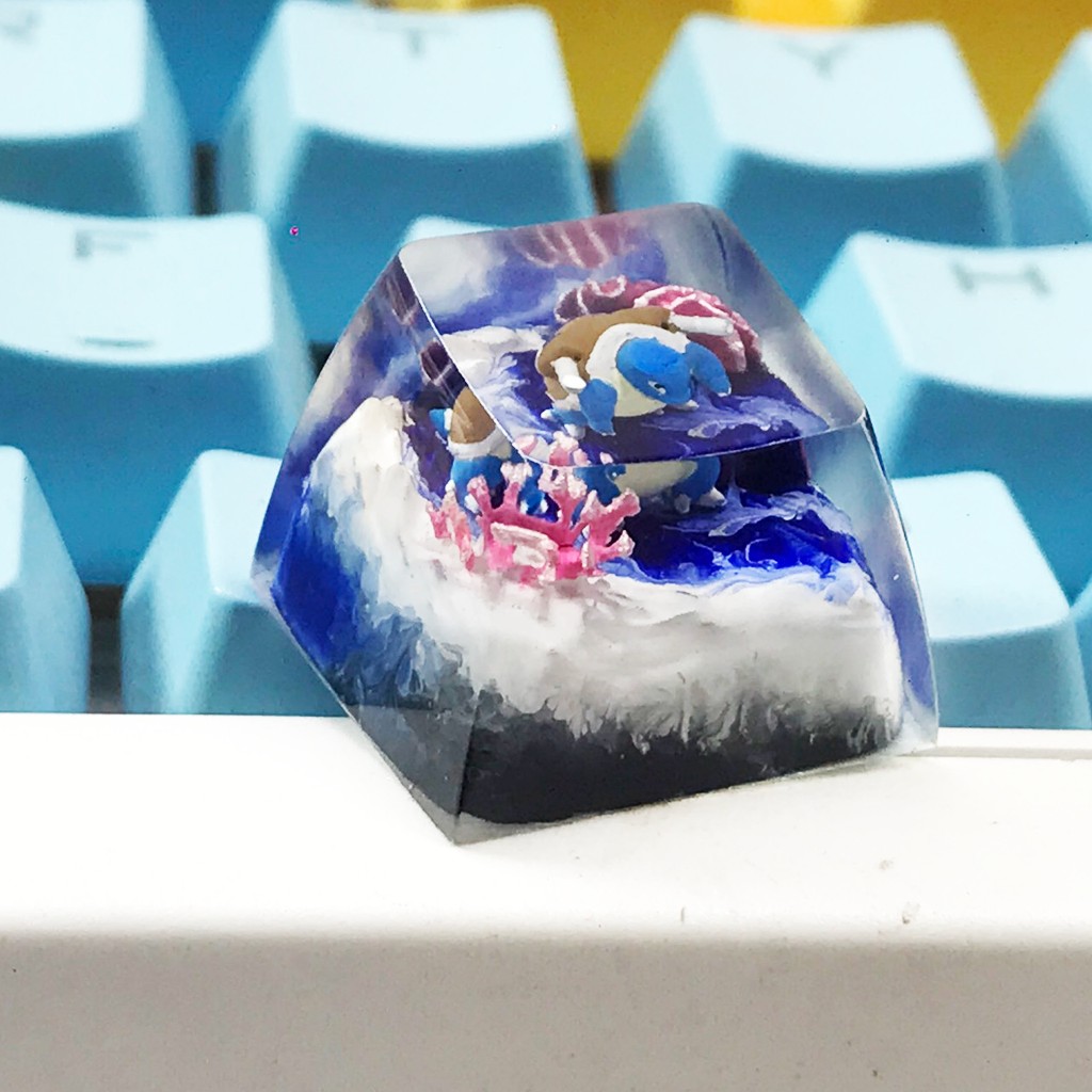 Blastoise keycap, Pokemon keycaps, Artisan keycap, Resin handmade ...