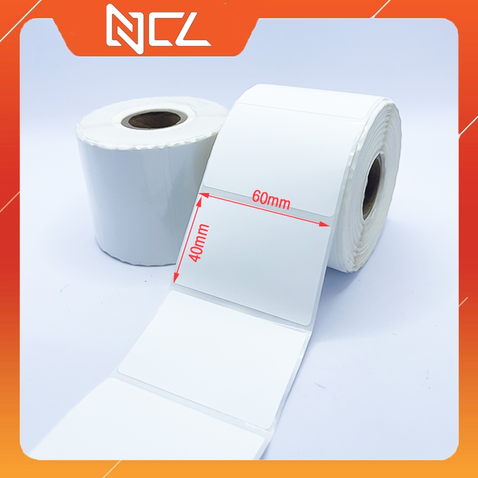 [Cuộn 700 tem] Decal PVC - Giấy in nhiệt - Tem poly 60x40 cho máy CNC ...