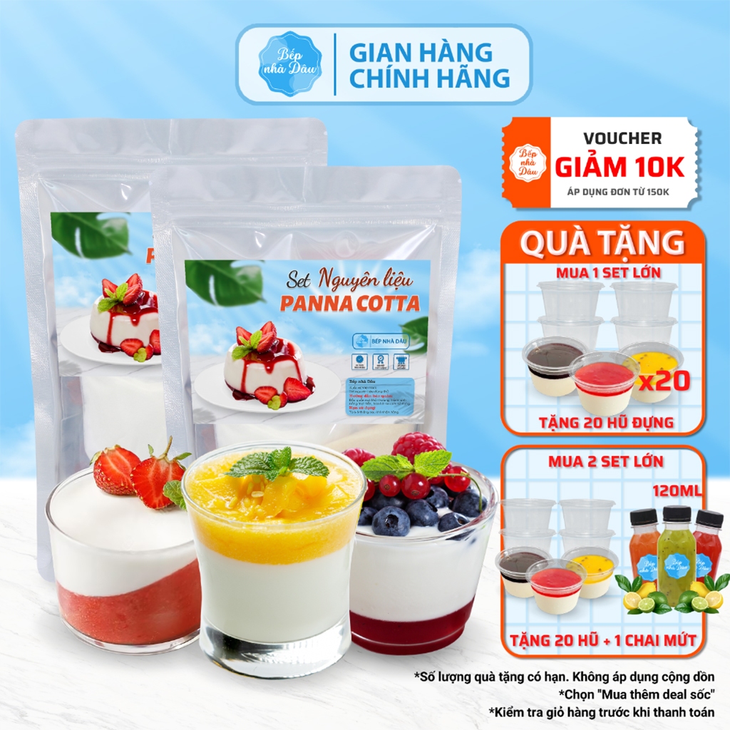 Set Panna Cotta Vị Dâu, Chanh Dây, Việt Quất Bếp Nhà Dâu Nguyên Liệu ...