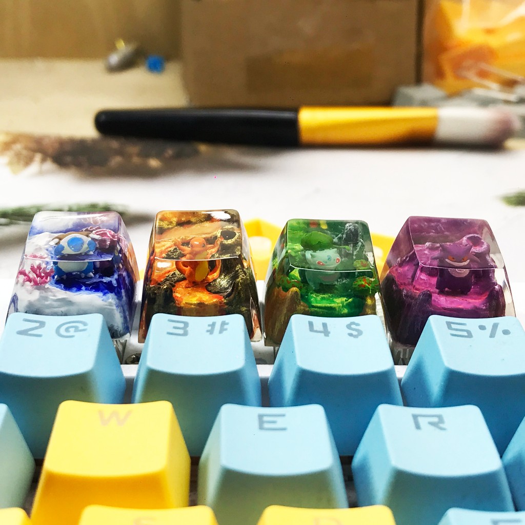Blastoise keycap, Pokemon keycaps, Artisan keycap, Resin handmade ...