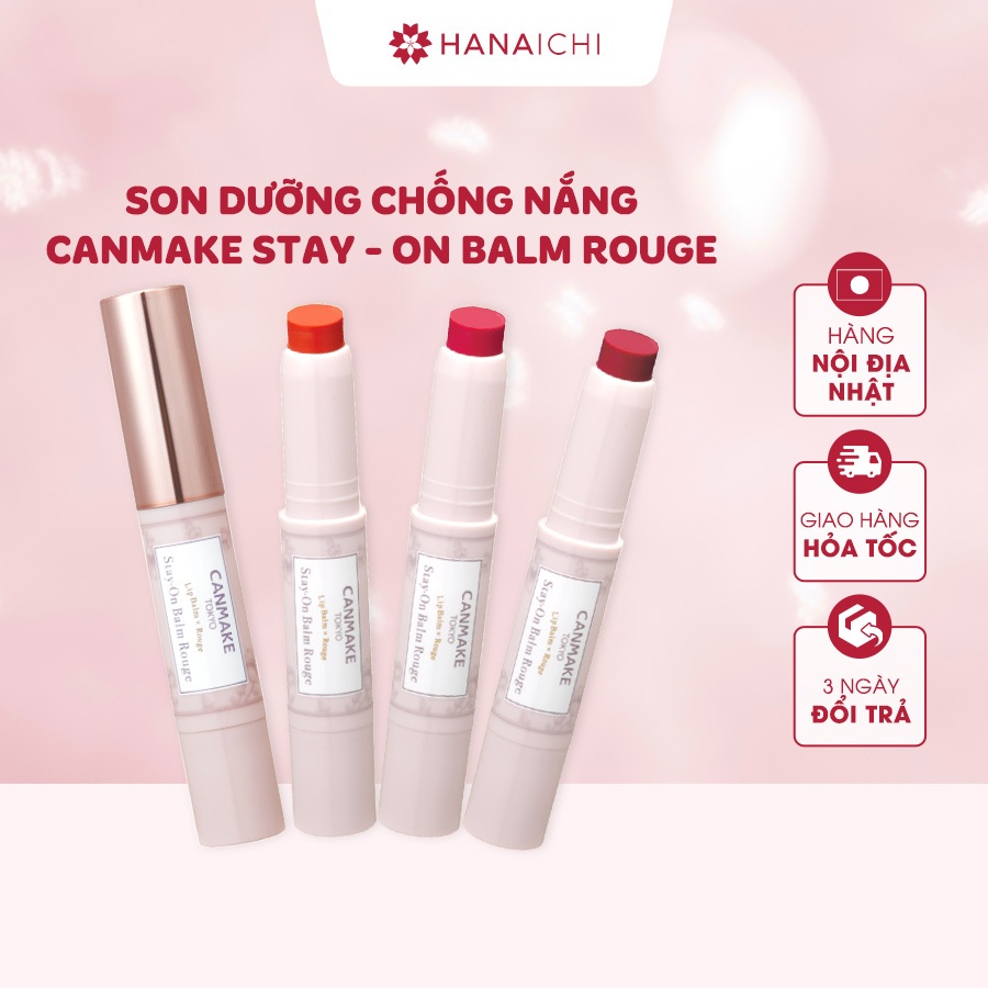 Son dưỡng chống nắng có màu Canmake Stay-On Balm Rouge - Nội địa Nhật | Shopee Việt Nam