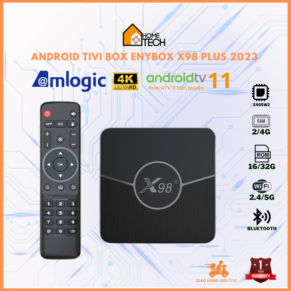 Tivi box android 11 Enybox X98 Plus CPU S905W2 Ram 4G bộ nhớ 32G (Ram ...