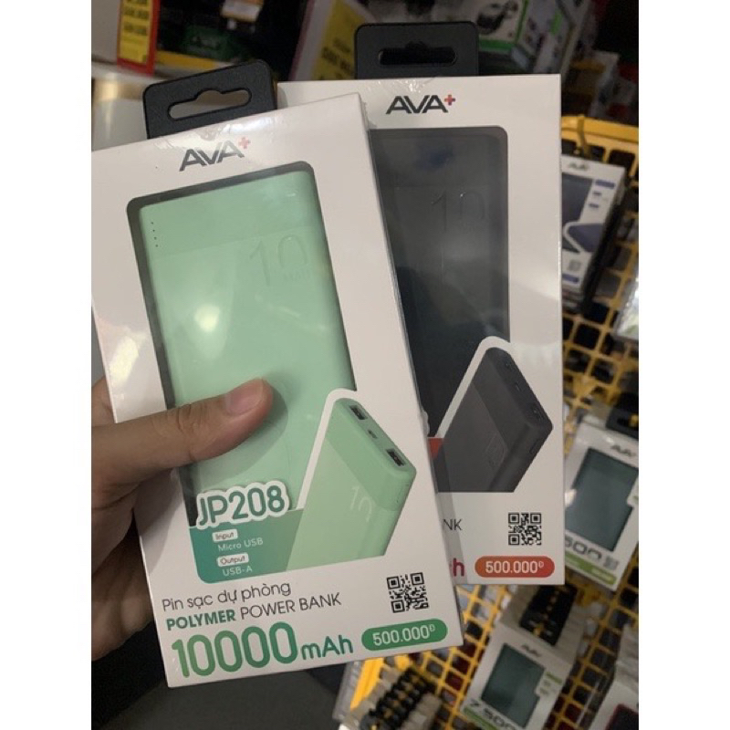 Pin sạc dự phòng Polymer 10000mAh AVA+ JP208 | Shopee Việt Nam