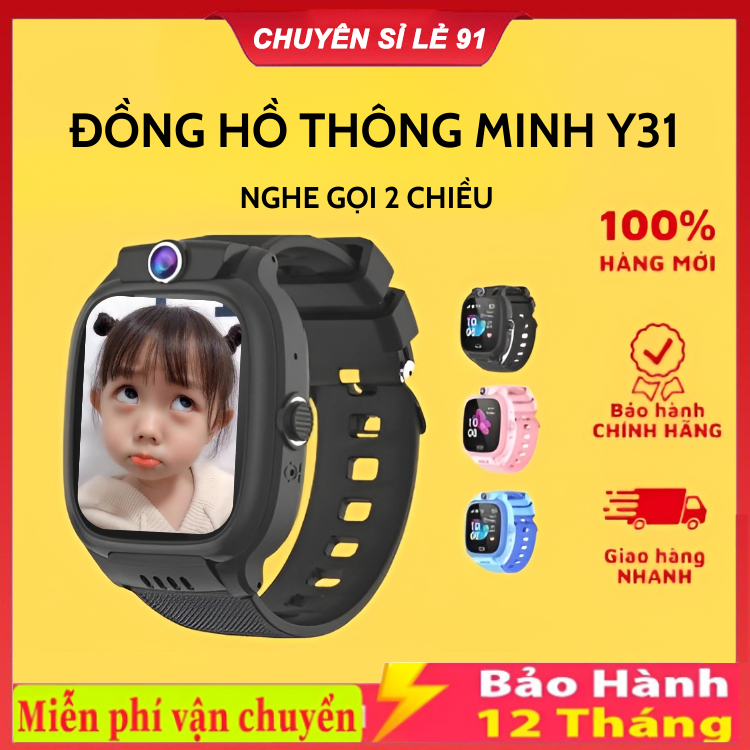 Đồng Hồ Thông Minh Trẻ Em Y31 / Y85 / Y92 4G Lắp Sim Nghe Gọi Khẩn Cấp SOS,Định Vị Cảnh Báo Nguy ...