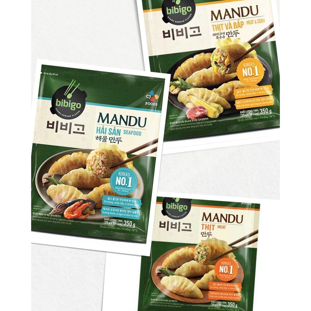 Bánh Xếp Mandu Bibigo Cj Hàn Quốc 350g Đủ Vị (Hoả Tốc TPHCM) | Shopee Việt Nam
