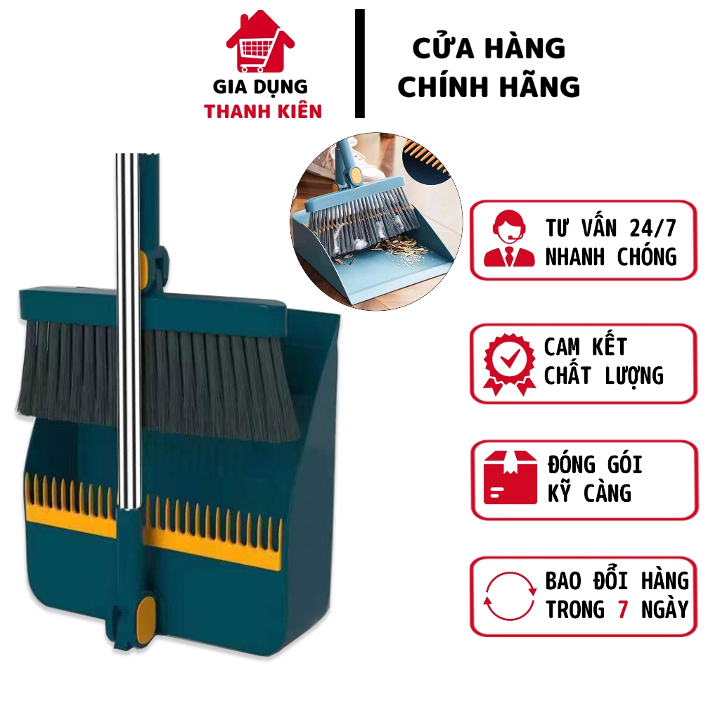 Chổi quét nhà thông minh kèm hót rác xoay 180 độ thế hệ mới quét sạch ...