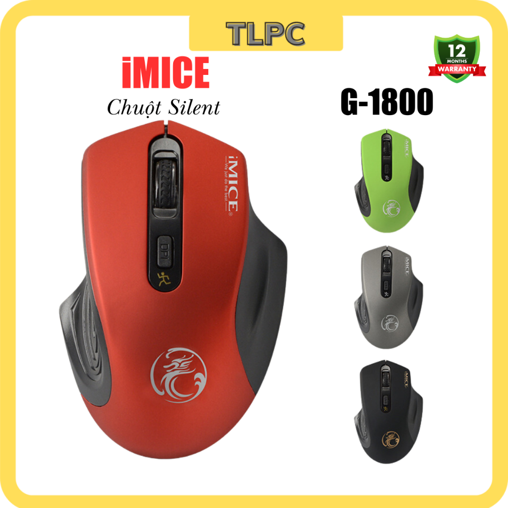 Chuột không dây Bluetooth iMICE G-1800 2.4Ghz sạc pin cao cấp 2 trong 1 ...