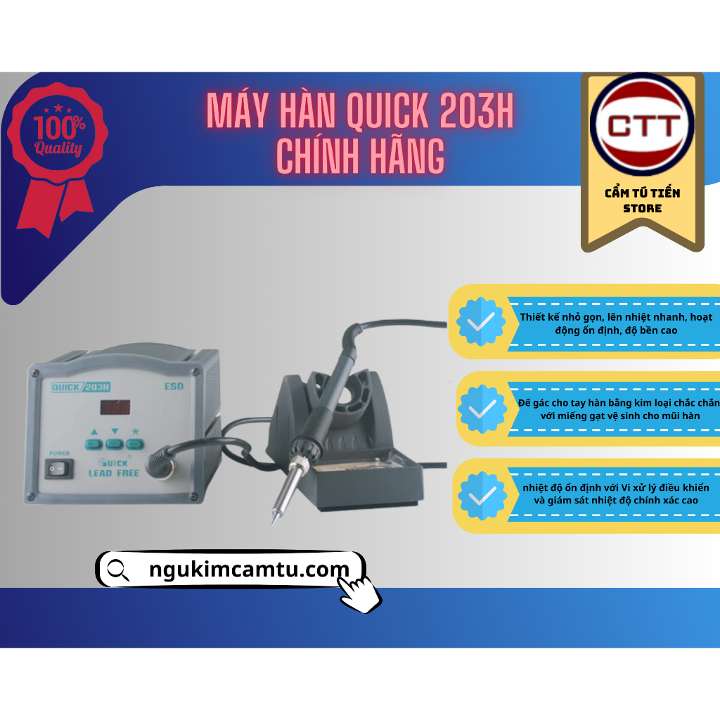 Máy hàn chỉnh nhiệt Quick 203H ESD | Shopee Việt Nam