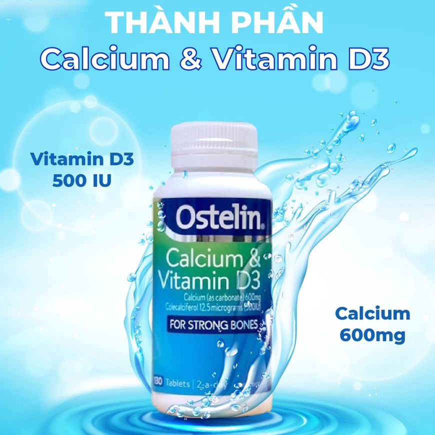 Viên uống bổ sung canxi và vitamin D3 cho mẹ bầu ostelin 130 viên Healthy Care Quatangme1 ...