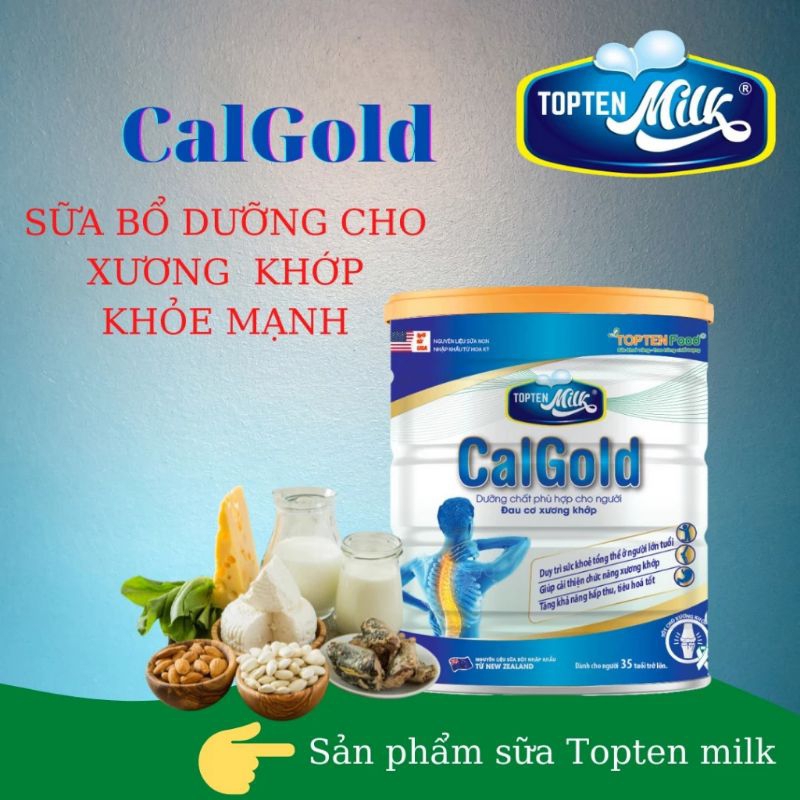 Sữa xương khớp, bổ sung canxi CALGOLD TOPTEN MILK 400g | Shopee Việt Nam