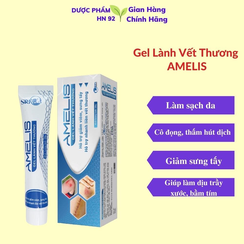 Gel Lành Vết Thương AMELIS, Hỗ trợ giảm nhiễm, sưng tấy, nhanh liền vết thương, tuýp 20g ...