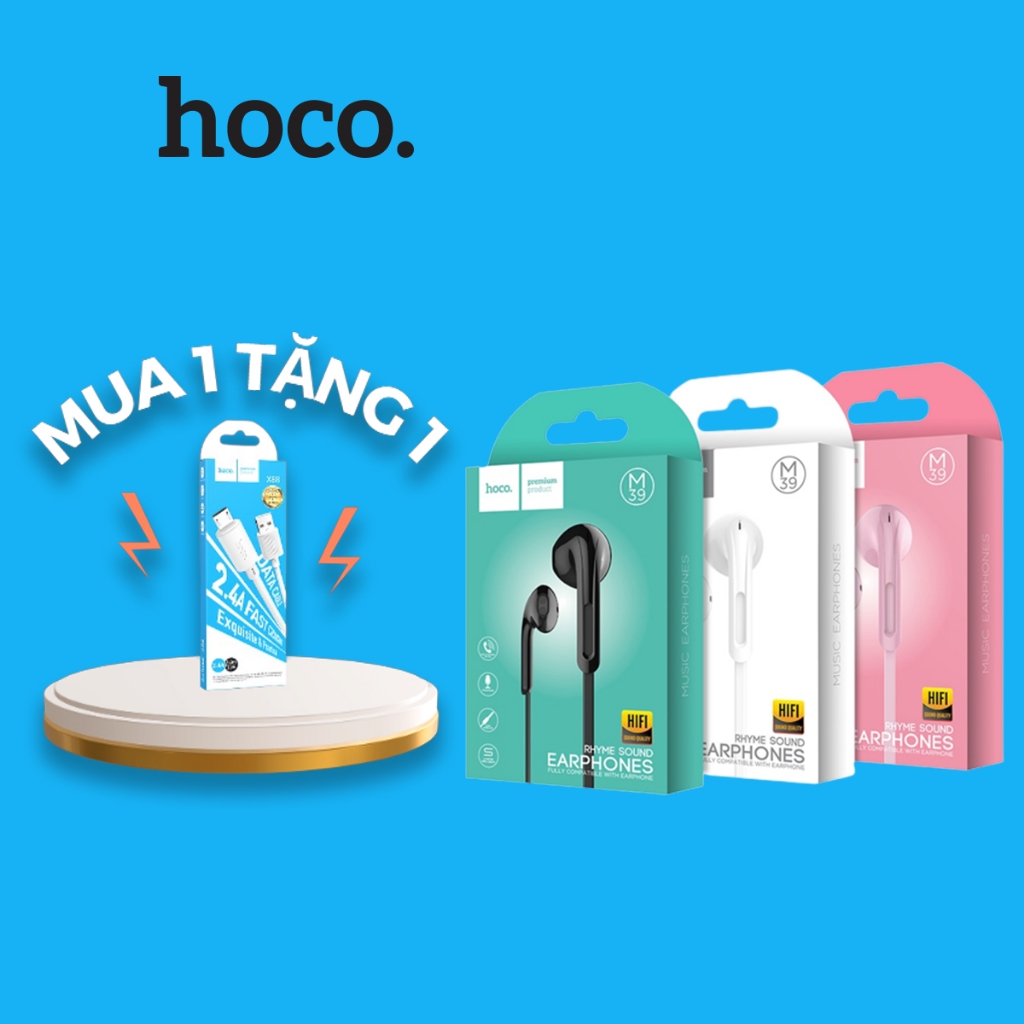 [MUA 1 TẶNG 1] Tai nghe nhét tai Hoco M39 Super Bass tương thích các ...