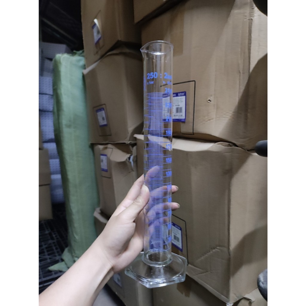 Ống đong thủy tinh Cộng hòa Sec đáy lục giác, Ống đong 5ml, 10ml, 25ml, 50ml,100ml,250ml, 500ml ...